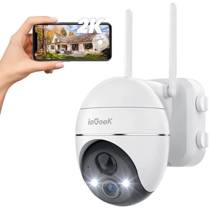 (2K Upgrade) ieGeek Caméra Surveillance WiFi Extérieure Caméra IP ...