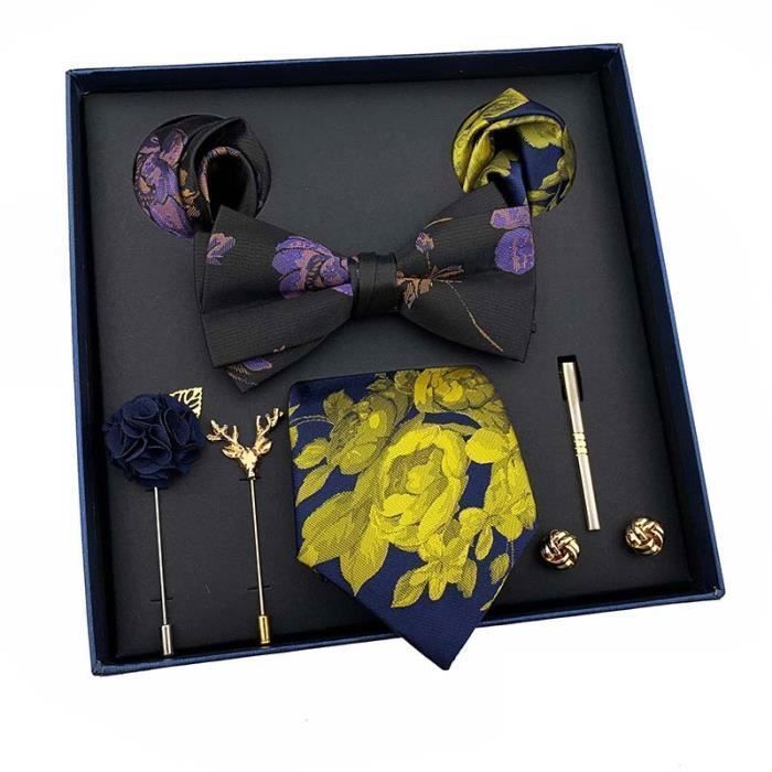 Nœuds papillon Homme - INSFITY - A Fleur Noir - Coffret Cadeau Cravate ...