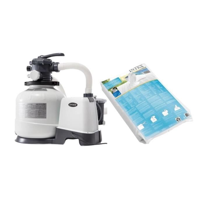 Intex - Pompe filtre à sable 10500 L/u & Billes de verre 25 kg ...