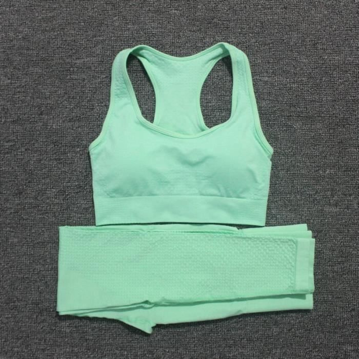 Textile Fitness Danse 2 Pièces Sport Costumes Vital Sans Couture Yoga