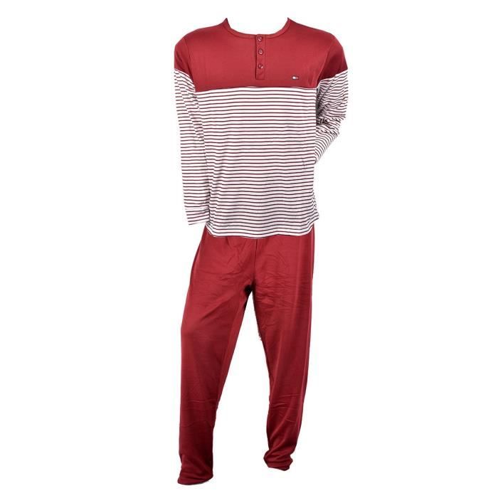 Pyjama Homme Long SWEET SECRET Couleurs - C2708 MARINIERE ROUGE C2708 ...
