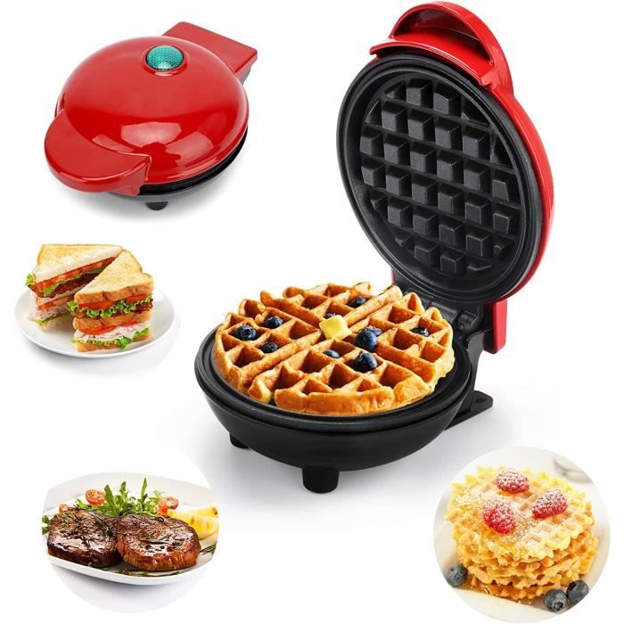 LOMUG Gaufrier Mini, Machine à Petit Gaufres avec Revêtement ...