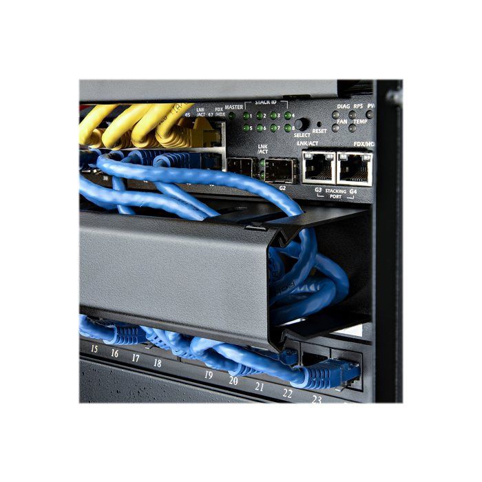 Panneau de gestion de câbles - STARTECH - CMDUCT1UX - 1U - Noir - Guide ...
