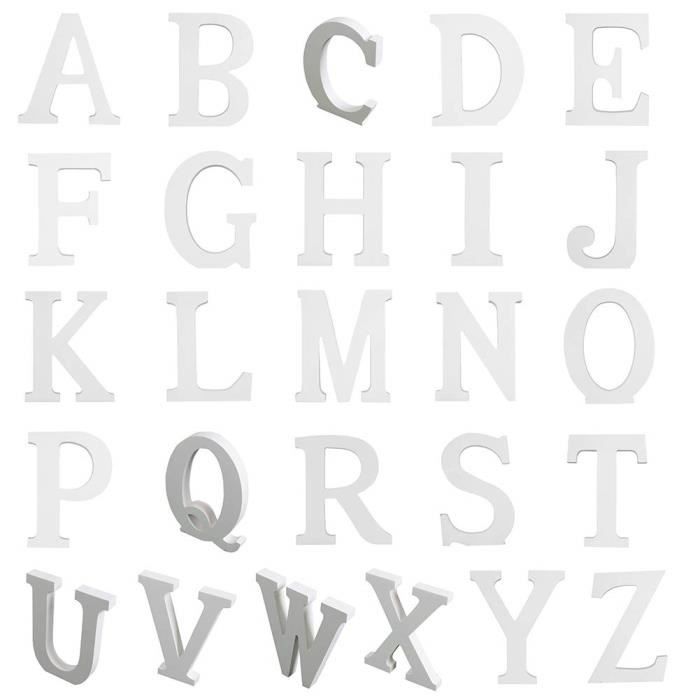 CHE Grande décoration d'alphabet de lettre en bois 1 pièces grande ...
