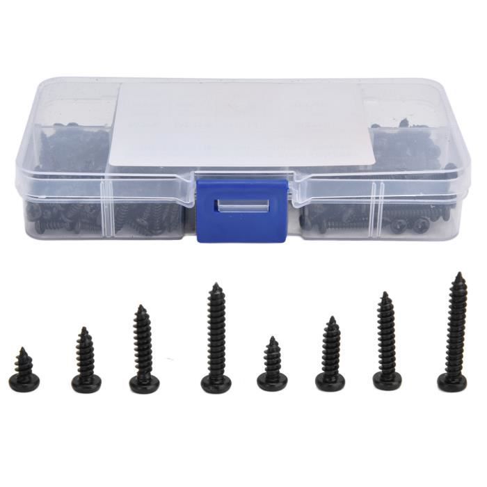 Kit d'assortiment de vis autotaraudeuses à tête cylindrique croisée - VVIKIZY - M3 - Acier ...