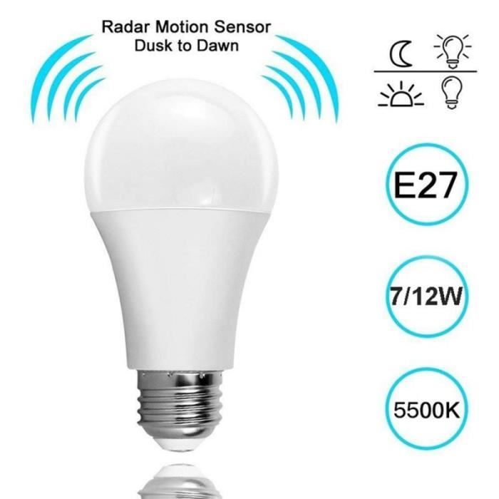 Ampoule Led à Induction automatique avec capteur intelligent 1 pièce ...