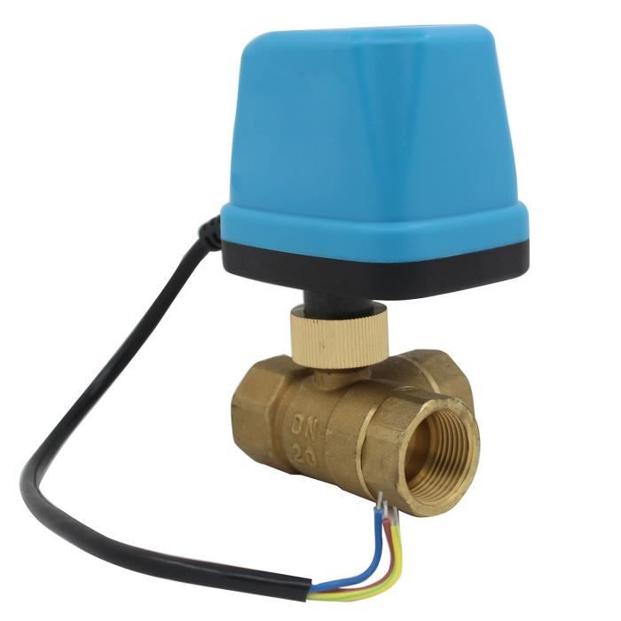 3/4 pouce vanne 3 voies motorisée 220v T type vanne motorise 3 voies vanne a bille sphere ...