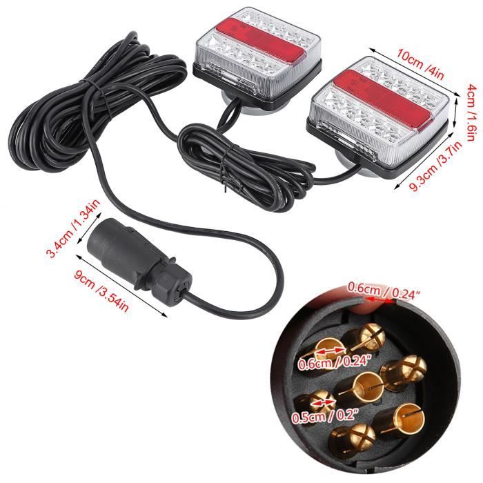 Garosa feu arrière magnétique à LED 1 paire de feux arrière magnétiques ...