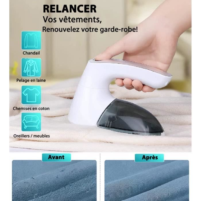 Fabric Shaver Lint Remover Fabric Defuzzer Electric Lint Fuzz Pills Remover with Quandruple Protection 2 Replaceable 6 Leaf