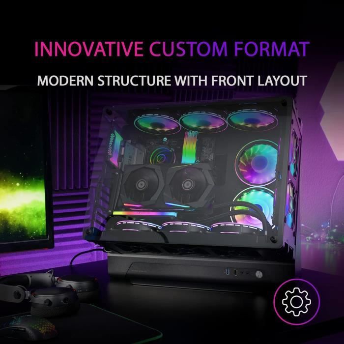 Mars Gaming Mcb Noir, Boîtier Pc Gaming Atx Xl, Custom Premium Edition ...