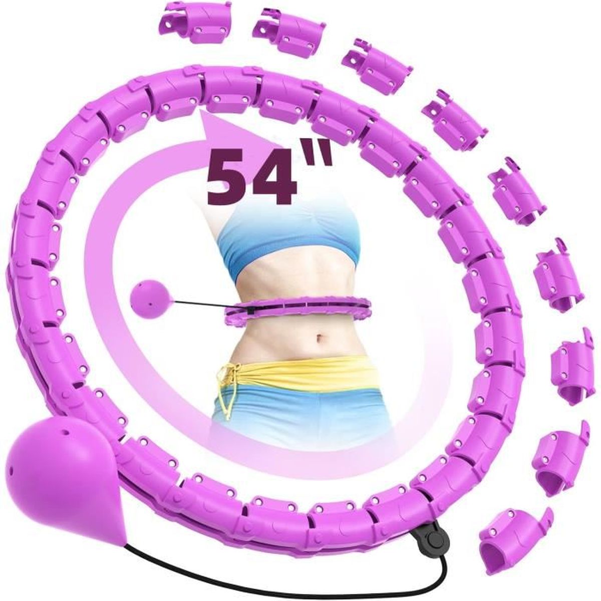 Smart Fitness Cerceau Hula Hoop pour Perte de Poids, avec Picots de ...