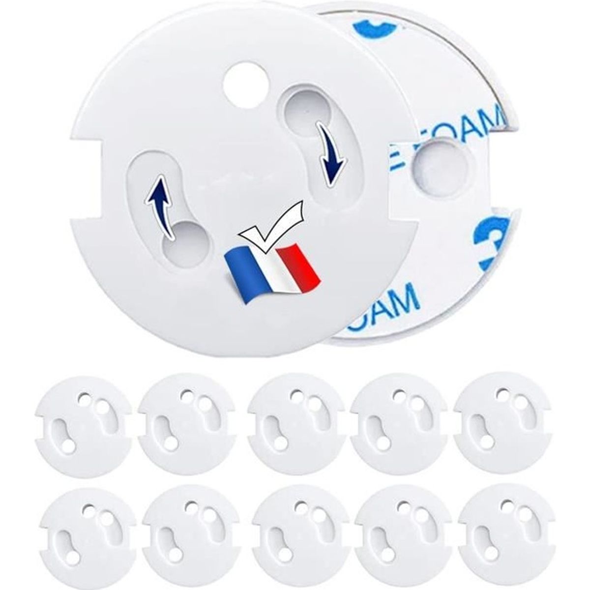 Cache Prise Bébé Français - ABURNUDREY pour la Sécurité Enfant ...