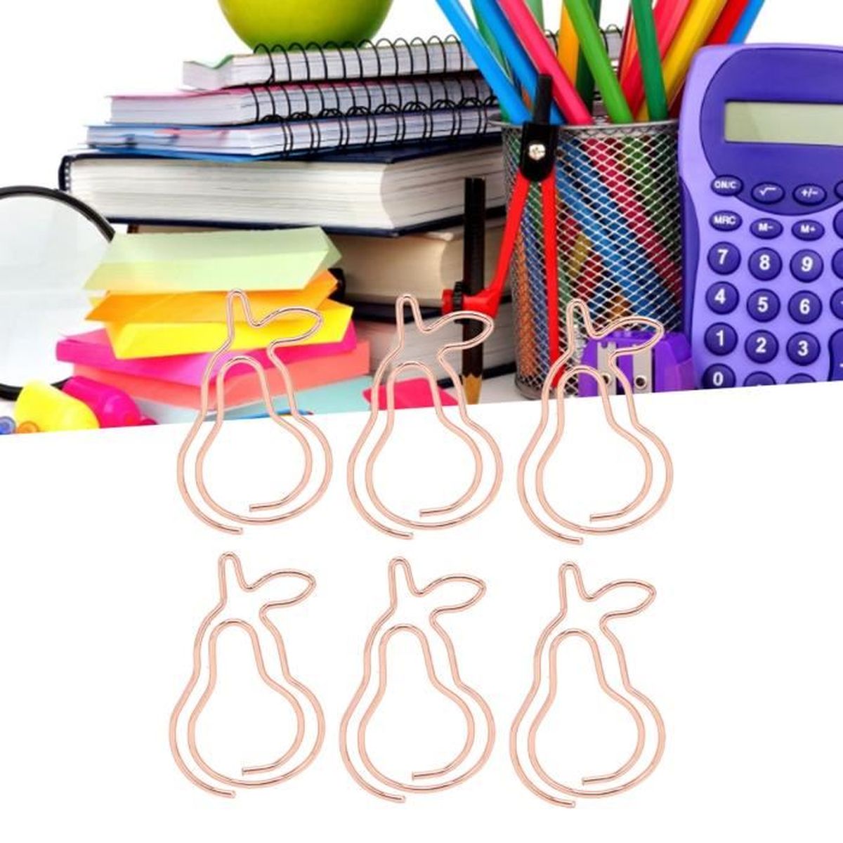 LAM-100 pièces forme créative trombone fournitures de bureau en boîte ...