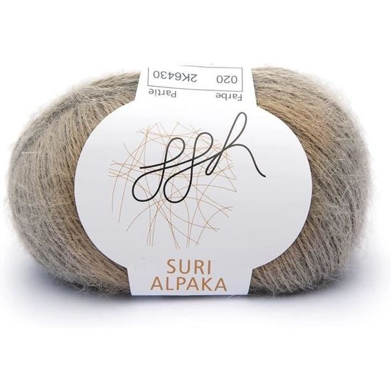 Suri Alpaka - 020 - Sucre à la cannelle - Laine d'alpaga pour le tricot ...