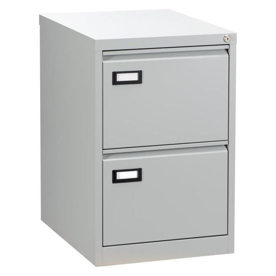 Classeurs monobloc Pro 2 tiroirs couleur gris clair - Cdiscount Maison