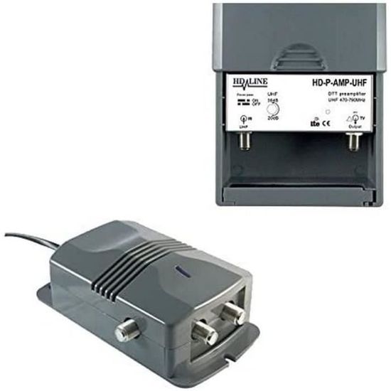 2-1 Kit Préamplificateur Tnt Tv : Pré Amplificateur + Alimentation Pour ...