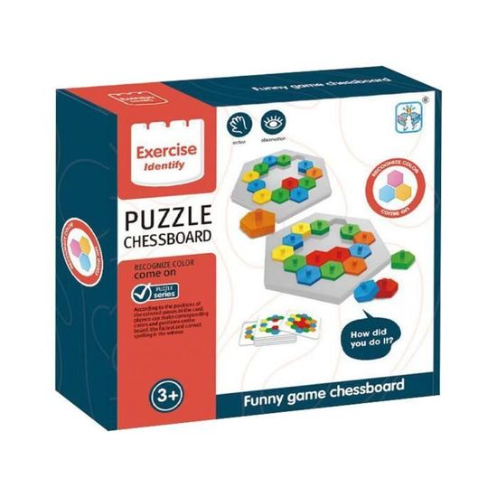 VINGVO Jeu de Puzzle Hexagonal Casse-Tête Enfant, Jouet Éducatif Cadeau ...