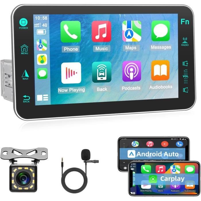Autoradio 1 Din avec Carplay Android Auto Écran Tactile 8 Pouces Écran ...