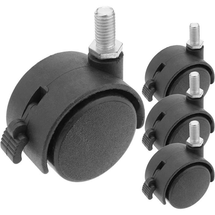 PrimeMatik - roulettes pivotantes Roue en Nylon avec Frein 40 mm M6 4 ... PrimeMatik - roulettes pivotantes Roue en Nylon avec Frein 40 mm M6 4 ...