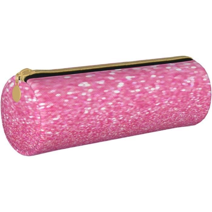 Trousse Cylindrique En Cuir Noir Avec Fermeture Éclair, En Pvc Pour ...