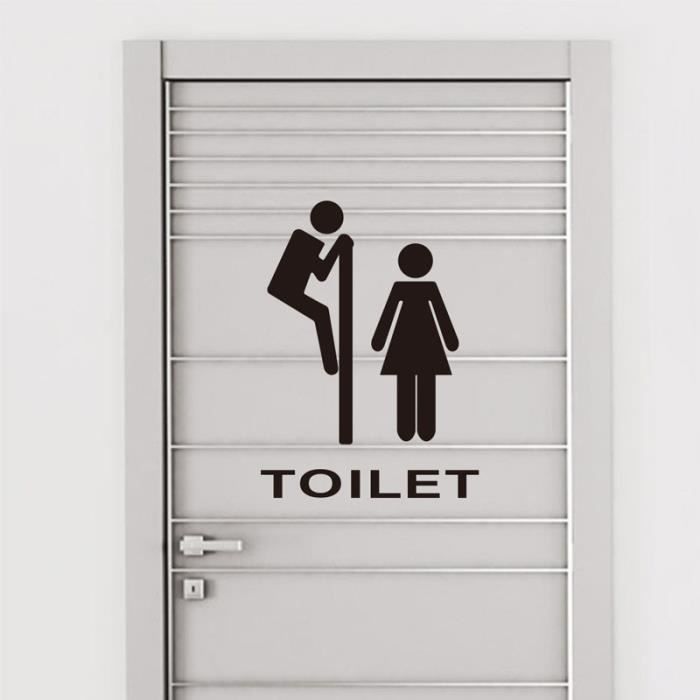 Toilettes Sticker mural en vinyle Decal amovible Lettrage Art Mural ...