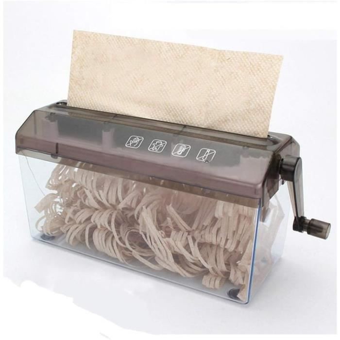 Mini destructeur de Documents Papier Destroyer Manuel de Coupe Machine ...