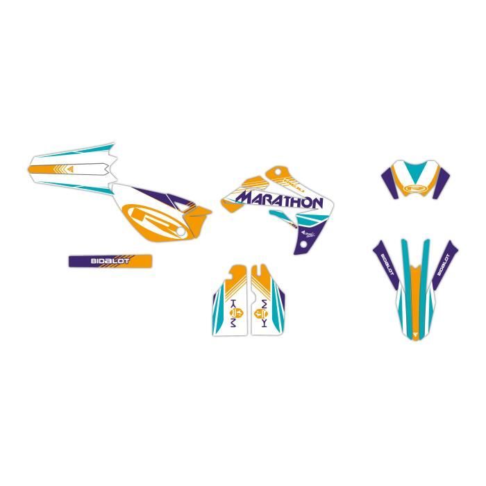 KIT DECO MOTOCROSS ADAPTABLE RIEJU MARATHON 125 2009 à 2021 KAIJU ...