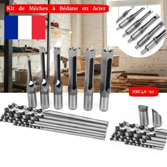 Ultra-tranchant Forets 6pcs scie à trou carré mortaisage ciseau outil ...