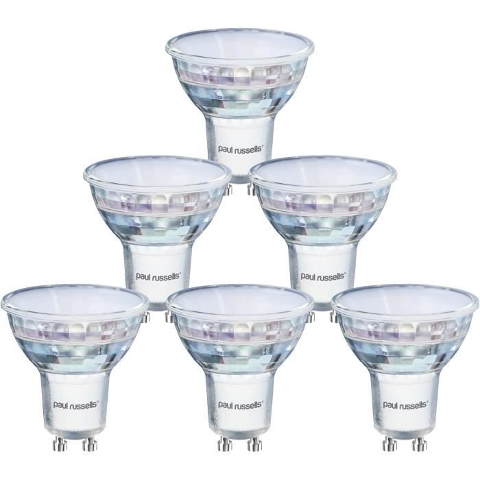 Ampoules Led Gu10 – Lot De 6-35W Équivalent Spot 4.5W 420Lm Ampoule Basse Consommation, Faisceau ...