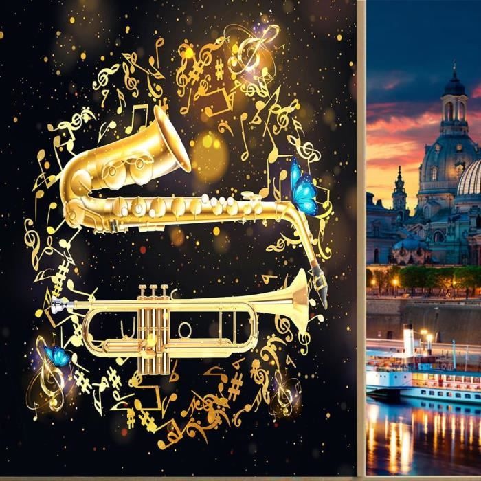Galaxy Music Note Film Occultant Pour Fenêtre Motif Papillon Bleu Jazz ...