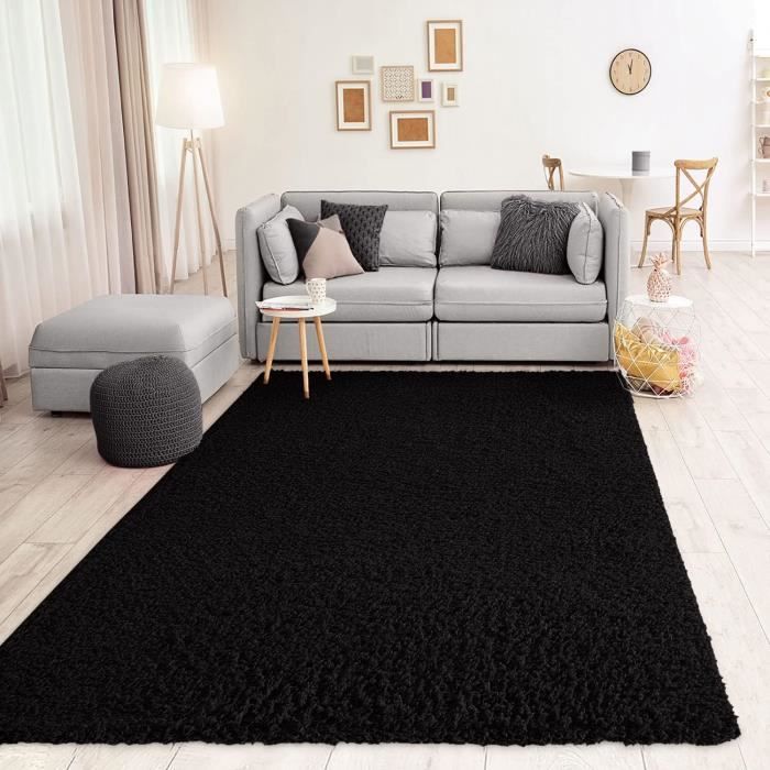 Prime Tapis Shaggy Couleur Shaggy Poils Tapis Moderne Pour Salon Chambre, Dimensions: 150 Cm ...