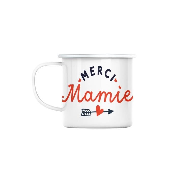 Mug - Fabulous - Merci Mamie - Métal Emaillé - Cylindrique - Compatible ...