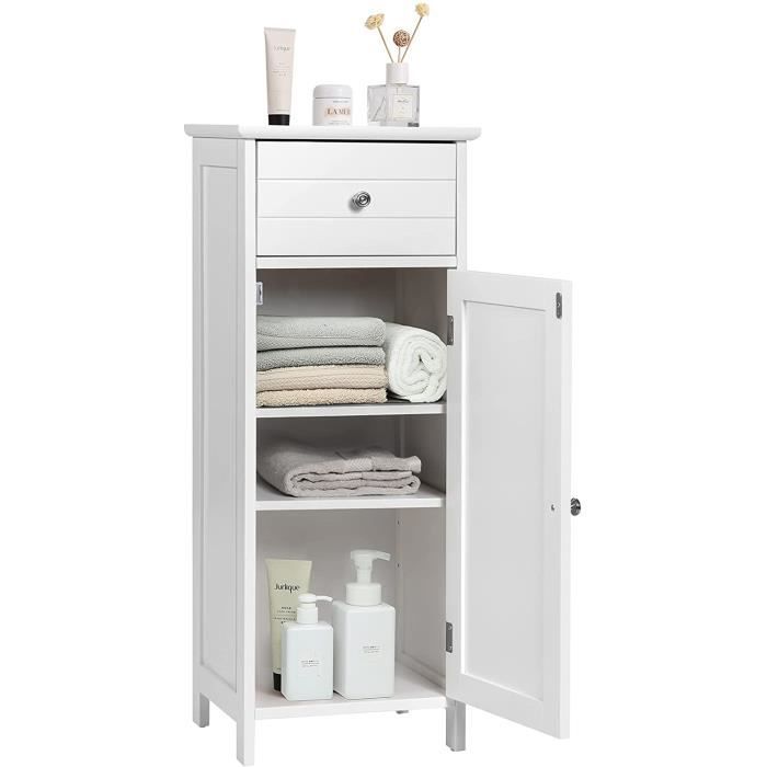 GOPLUS Meuble de Salle de Bains,Colonne de Toilette sur Pied en Bois ...