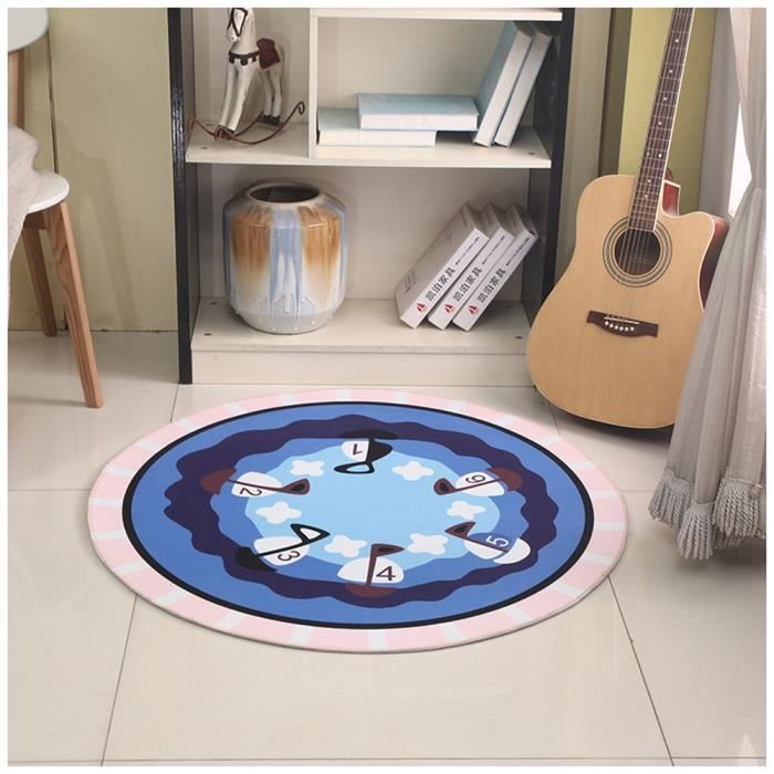 140cm-Tapis Chambre D'Enfant Tapis Rond Tapis de Sol Confortable ...