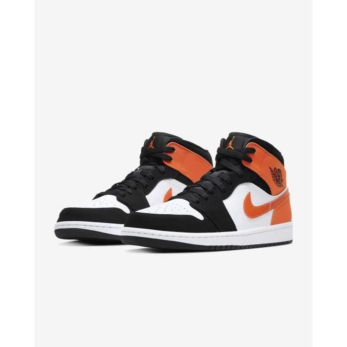 Basket Nike Air Jordan 1 Mid Chaussures de pour Homme Femme Orange ...