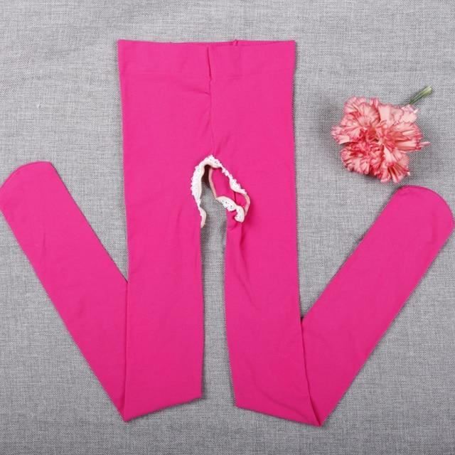 Collant,Lingerie Sexy collants sans entrejambe femmes 120D velours ...