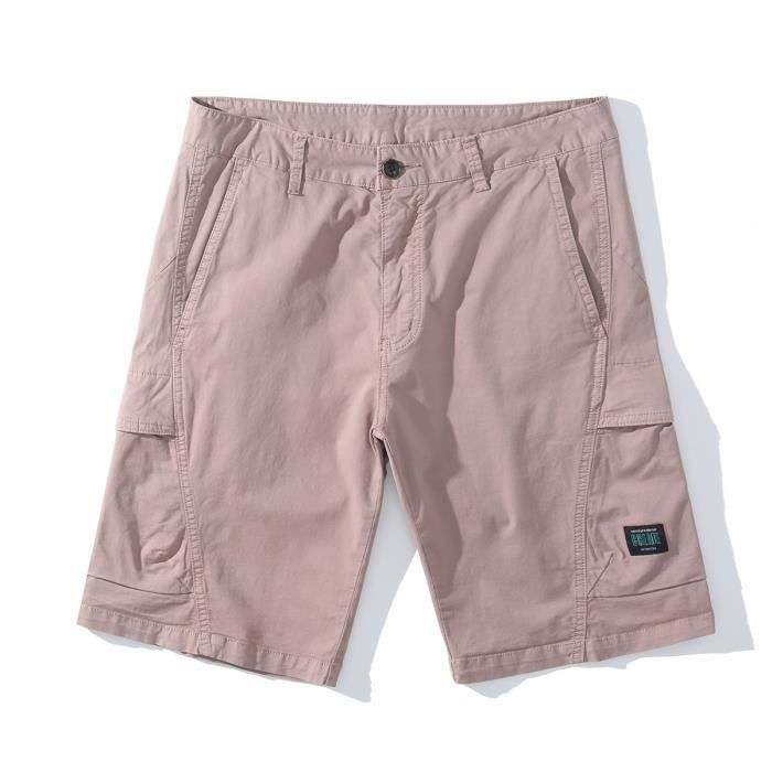Bermuda Homme Cargo Mode en coton Coupe droite Taille standard Casual ...
