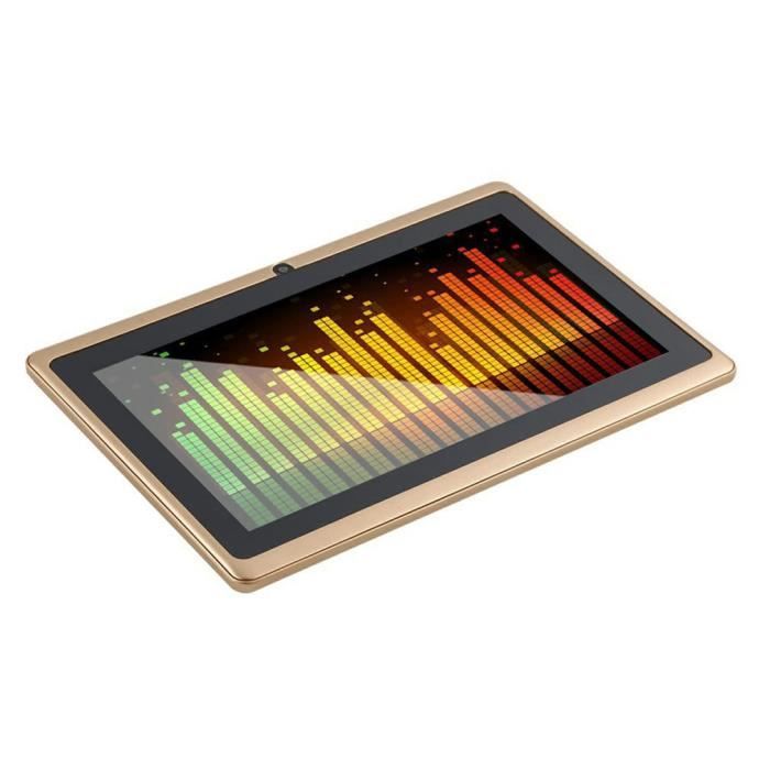 7 pouces écran HD tablette Tactile Pc A33 sans fil 512M+4G - or ...