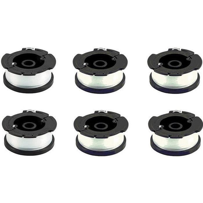 Xingfu-Lot de 6 bobines de fil A6481 pour coupe-bordures Black+Decker - Diamètre 15 mm ...