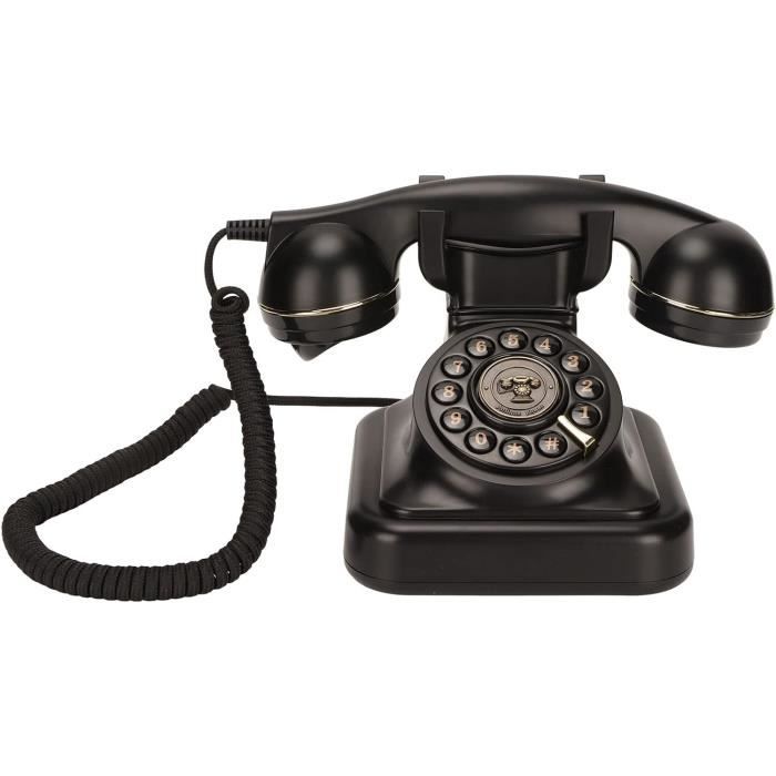 Téléphone Fixe Vintage, Téléphone De Bureau Filaire À L'Ancienne Avec ...