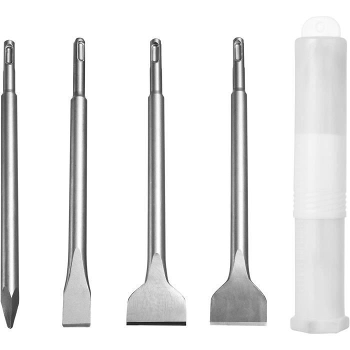 Burins Sds Plus, Set 4 (Burin Large, Burin Carreau, Burin Plat, Burin ...