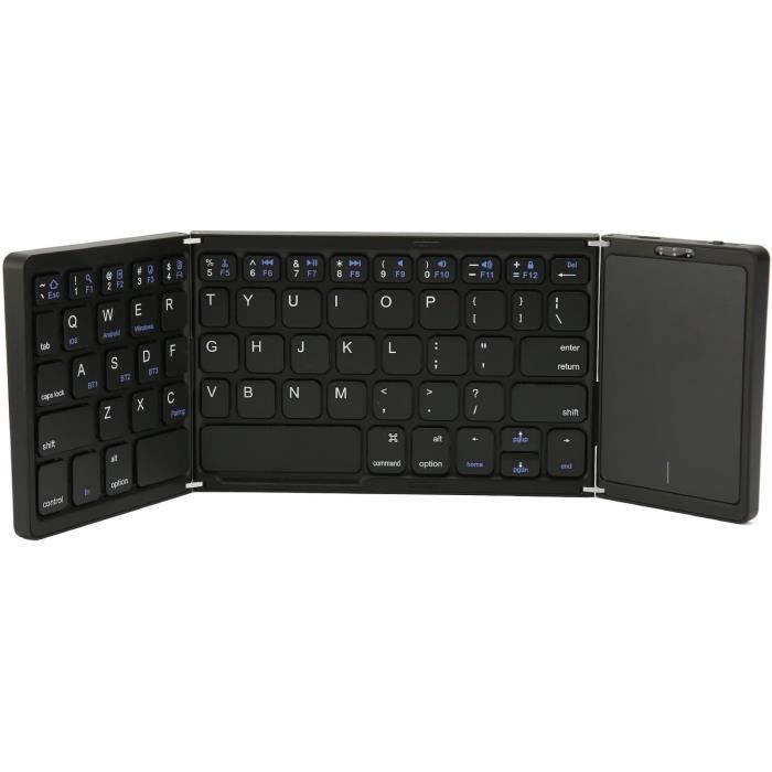 B089T Pliant Clavier, Triple Pliant Portable Sans Fil Clavier Avec ...