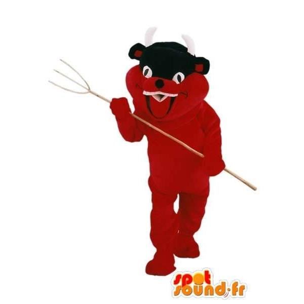 Déguisement diable rouge et noir avec sa fourche - Cdiscount Maison