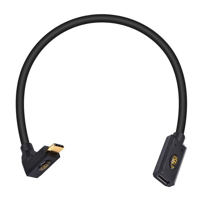 Câble D'Extension Usb 4 De 30 Cm, Câble Usb C Femelle 40 Gbit-S Vers ...