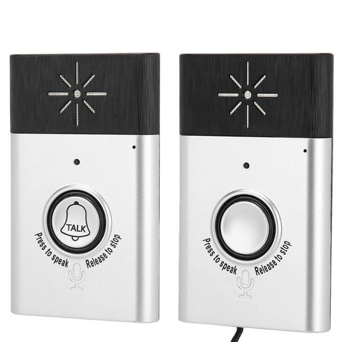 Mini interphone portable à double sens 2.4GHz avec sonnette sans fil ...