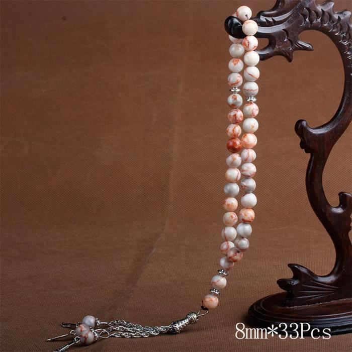CHAPELET,Red net--Chapelet islamique Tasbih pour hommes, 33 perles de ...
