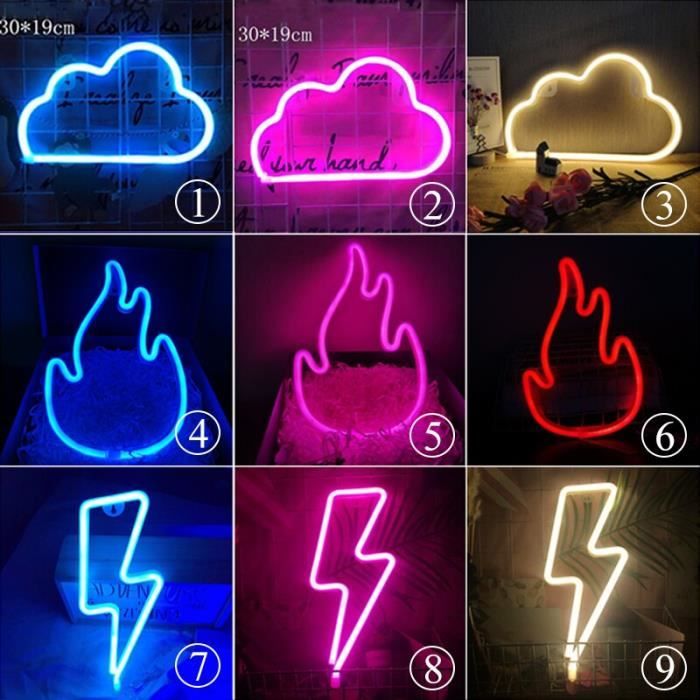 NEON,Group B-NO.4--Applique murale LED en plastique avec signe néon arc ...