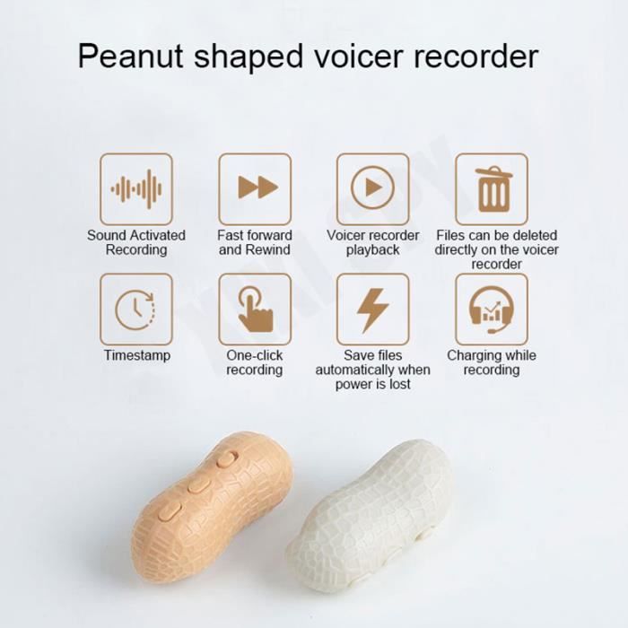 Gris sans otg - 4G - Mini Magnétophone À Commande Vocale, Micro Lecteur ...