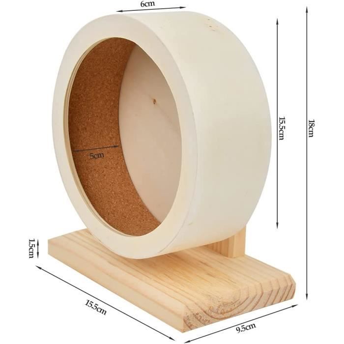 Roue de hamster en bois, roue de petit animal de compagnie silencieuse ...