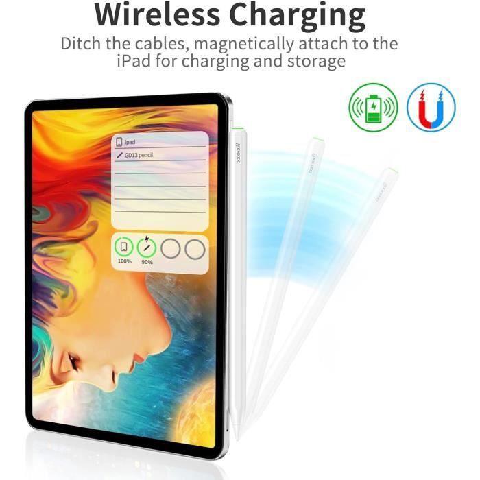 13Th Gd13 Stylet Tactile Pour Ipad Avec Chargement Sans Fil & Rejet De ...